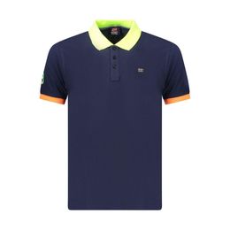 Norwegen 1963 Blaues Baumwoll-Herren-Polohemd