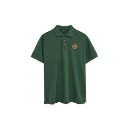 Poloshirt flaschengr&uuml;n im Regular Fit mit maritimem Polo Club Patch