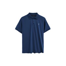 Poloshirt indigoblau aus T-Shirt-Stoff mit regul&auml;rer Passform und Rigby Go Stickerei