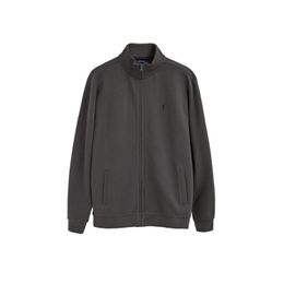Sweatshirt dunkelgrau mit hohem Kragen, ganzem Rei&szlig;verschluss und Rigby Go Stickerei