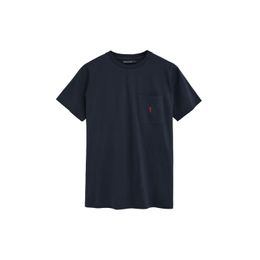 T-Shirt marineblau mit Brusttasche und Rigby Go Logo