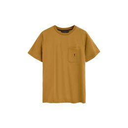 T-Shirt senfgelb mit Brusttasche und Rigby Go Logo