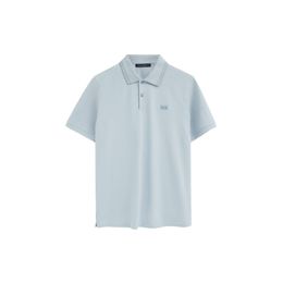 Kurz&auml;rmliges Poloshirt hellblau mit Polo Club Patch