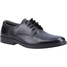 Hush Puppies Neal Leder Herren Schwarz Schn&uuml;rschuhe