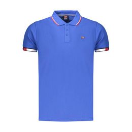 Norwegen 1963 Blaues Baumwoll-Polohemd f&uuml;r Herren
