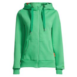 Sweatjacke SALZHAUT "Sweatjacke S&Ouml;&Ouml;TE", Damen, Gr. S, gr&uuml;n (apple gr&uuml;n mel), Obermaterial: 55% Baumwolle CO. 45% Polyester PES., Sweatjacken Sweatjacke