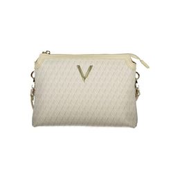 Mario Valentino Beige Polyurethan Damen-Handtasche mit verstellbarem Schultergurt