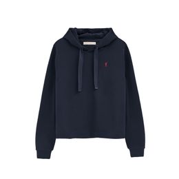 Sweatshirt marineblau im Regular Fit mit Kapuze und Rigby Go Logo