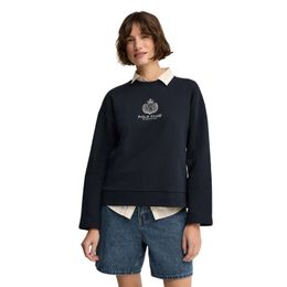 Sweatshirt marineblau geradem Schnitt und maritimem Polo Club Logo