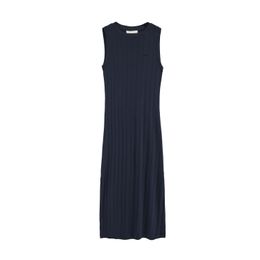 &Auml;rmelloses Kleid marineblau aus Rippstoff mit Polo Club Logo