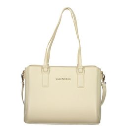 Mario Valentino Beige Polyurethan Damenhandtasche mit verstellbarem Tragegurt und Taschen