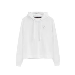 Sweatshirt wei&szlig; im Regular Fit mit Kapuze und Rigby Go Logo