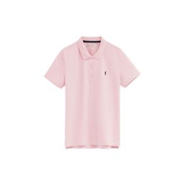 Poloshirt rosa mit Rigby Go Stickerei im Regular Fit