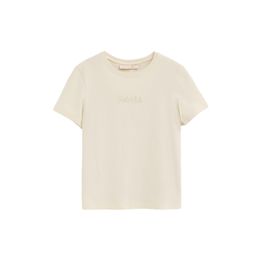 Kurz&auml;rmliges T-Shirt cremefarben mit glitzerndem Polo Club Logo