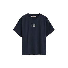 Kurz&auml;rmliges T-Shirt marineblau mit maritimer Polo Club Stickerei
