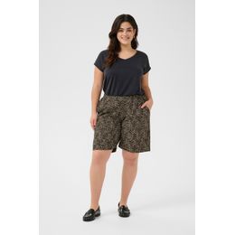 Kaffe Shorts Loose fit Brown Leopard Print dark brown