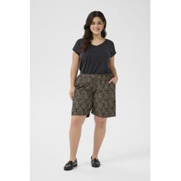 Kaffe Shorts Loose fit Brown Leopard Print dark brown