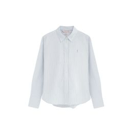 Oxford-Hemd blau gestreift im Regular Fit mit Rigby Go Stickerei
