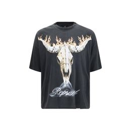 Repr&auml;sentieren Schwarzes Baumwoll-T-Shirt