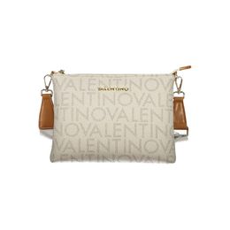 Mario Valentino Beigefarbene Polyurethan-Handtasche f&uuml;r Damen mit Rei&szlig;verschluss und Tragegurt