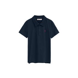 Poloshirt marineblau aus T-Shirt-Stoff mit Rigby Go Stickerei