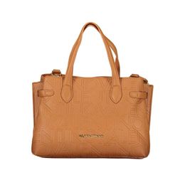 Mario Valentino Braune Polyurethan Damenhandtasche mit verstellbarem Schultergurt