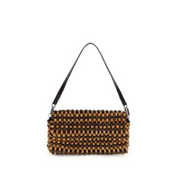 Staud Braune Holz Schultertasche