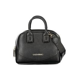 Mario Valentino Schwarze Synthetikleder Damenhandtasche mit Schulterriemen