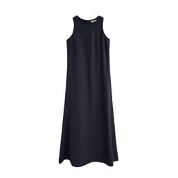 &Auml;rmelloses Cotolino-Kleid marineblau mit Polo Club Logo
