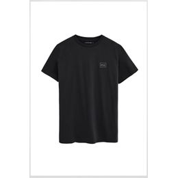 T-Shirt schwarz im Straight Fit mit Polo Club Patch