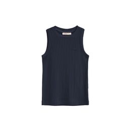 &Auml;rmelloses T-Shirt marineblau aus Rippstoff mit Polo Club Logo