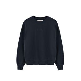 Sweatshirt marineblau im Regular Fit mit Rundhalsausschnitt und Polo Club Stickerei