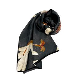Borbonese Schwarzer Seidenschal f&uuml;r Damen