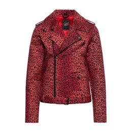 Queen Kerosin Damen Biker Jacke Motor Queen Service rot