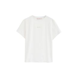 Kurz&auml;rmliges T-Shirt wei&szlig; im Regular Fit mit Polo Club Stickerei