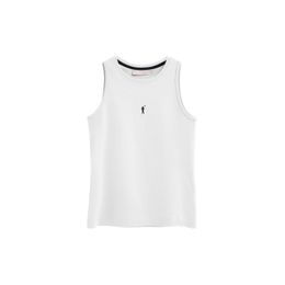&Auml;rmelloses T-Shirt wei&szlig; im Slim Fit mit Rigby Go Stickerei