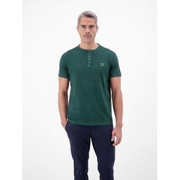 Kurzarmshirt Lerros, Jungen, Gr. L, soft teal, Jersey, Obermaterial: 100% Baumwolle, unifarben, normal h&uuml;ftbedeckend, Rundhals, Shirts, mit Serafino-Kragen