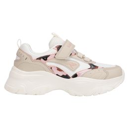 Sneaker Kangaroos "K-GU RISER EV", M&auml;dchen, Gr. 31, beige (beige, roos cowdy), Synthetik, Schuhe Sneaker, f&uuml;r Kinder und Jugendliche, mit Klettverschluss