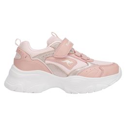 Sneaker Kangaroos "K-GU RISER EV", M&auml;dchen, Gr. 33, rosa (transcendent pink, frost pink), Synthetik, Schuhe Sneaker, f&uuml;r Kinder und Jugendliche, mit Klettverschluss