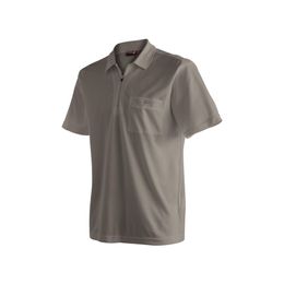 Poloshirt Maier Sports "Arwin 2.0", Herren, Gr. L, braun (schlamm), 100% Polyester, Rundhals, Shirts, Herren Polo kurzarm, leichtes Shirt, Funktionsshirt mit Kragen Reg Fit