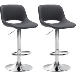 CLP 2er Set Barhocker Camden I Kunstleder-Bezug
