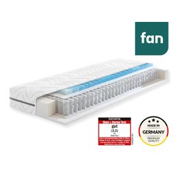 f.a.n. Taschenfederkernmatratze FAN "Solina Top T, 90x200 & mehr, 7 Zonen Wendematratze in 2 H&auml;rten", wei&szlig;, B:140cm H:22cm L:200cm, Bezug: 100% Polyester. Steppf&uuml;llung: 100% Polyester, Matratzen, Taschenfederkernmatratze, Haus & Garten Test "GUT", getestet in Gr. 90x200, H2+H3