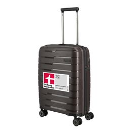 Trolley Travelite "AIR BASE Reisekoffer Hartschale", Gr. B/H/T: 39cm x 55cm x 20cm 37 l, coffee, Polypropylen, Koffer, kratzresistenter Oberfl&auml;che und cleverer Innenaufteilung