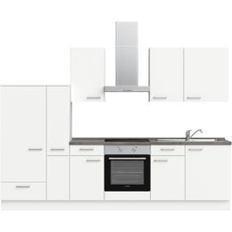 K&uuml;chenzeile Nobilia "Touch I", NEU: individuell anpassbar mit gratis Profi-Beratung", wei&szlig; (k&uuml;che: wei&szlig;, korpus: alpinwei&szlig;, arbeitsplatte: beton schiefergrau nachbildung), B:300,3cm H:216,6cm T:60cm, Komplettk&uuml;chen-Sets, K&uuml;chenzeile, vormontiert, Breite 300 cm, Ausrichtung w&auml;hlbar, wahlw. mit E-Ger&auml;ten