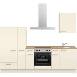 K&uuml;chenzeile Nobilia "Touch I", NEU: individuell anpassbar mit gratis Profi-Beratung", wei&szlig; (k&uuml;che: wei&szlig;, korpus: magnolia matt, arbeitsplatte: eiche sierra nachbildung), B:270,3cm H:216,6cm T:60cm, Komplettk&uuml;chen-Sets, K&uuml;chenzeile, vormontiert, Breite 270 cm, Ausrichtung w&auml;hlbar, wahlw. mit E-Ger&auml;ten