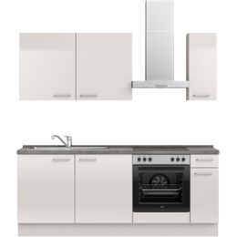 K&uuml;chenzeile Nobilia "Flash I", NEU: individuell anpassbar mit gratis Profi-Beratung", grau (k&uuml;che: grau, korpus: seidengrau, arbeitsplatte: beton schiefergrau nachbildung), B:210,3cm H:216,6cm T:60cm, Komplettk&uuml;chen-Sets, K&uuml;chenzeile, vormontiert, Breite 210 cm, Ausrichtung w&auml;hlbar, wahlw. mit E-Ger&auml;ten