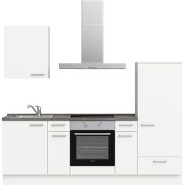 K&uuml;chenzeile Nobilia "Touch I", NEU: individuell anpassbar mit gratis Profi-Beratung", wei&szlig; (k&uuml;che: wei&szlig;, korpus: alpinwei&szlig;, arbeitsplatte: beton schiefergrau nachbildung), B:240,3cm H:216,6cm T:60cm, Komplettk&uuml;chen-Sets, K&uuml;chenzeile, vormontiert, Breite 240 cm, Ausrichtung w&auml;hlbar, wahlw. mit E-Ger&auml;ten