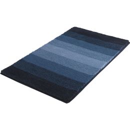 Badematte Meusch "Palace, Badvorleger, Badezimmer Teppich", blau (mare), H:23mm, Kunstfaser, Badematten, Badematte, Badteppich, gestreift, mit Farbverlauf, waschbar