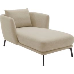 Sch&ouml;ner Wohnen Kollektion Chaiselongue "Pearl - 5 Jahre Hersteller-Garantie, auch in Boucl&eacute;. Recamiere, bequem", beige (sand), B:101cm H:71cm T:161cm, 96% Polyester, 4% Polyacryl, SCH&Ouml;NER WOHNEN-KOLLEKTION, Sofas, Chaiselongue, Ma&szlig;e (B/H/T): 101/71/161 cm, F&uuml;&szlig;e aus Metall