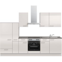 K&uuml;chenzeile Nobilia "Flash I", NEU: individuell anpassbar mit gratis Profi-Beratung", grau (k&uuml;che: grau, korpus: seidengrau, arbeitsplatte: beton schiefergrau nachbildung), B:300,3cm H:216,6cm T:60cm, Komplettk&uuml;chen-Sets, K&uuml;chenzeile, vormontiert, Breite 300 cm, Ausrichtung w&auml;hlbar, wahlw. mit E-Ger&auml;ten